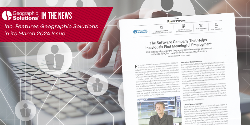 Newsroom | Inc. Magazine Features Geographic Solutions in Its Mar